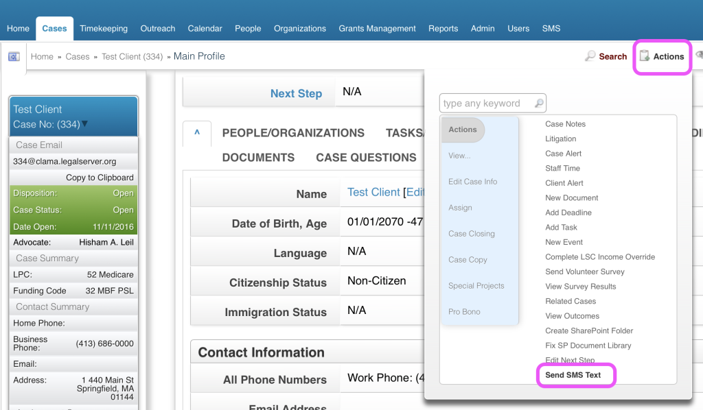 LegalServer FAQs – CLA & CWJC