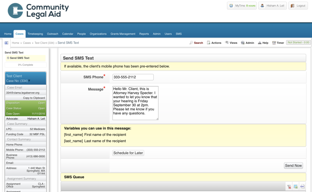 LegalServer FAQs – CLA & CWJC